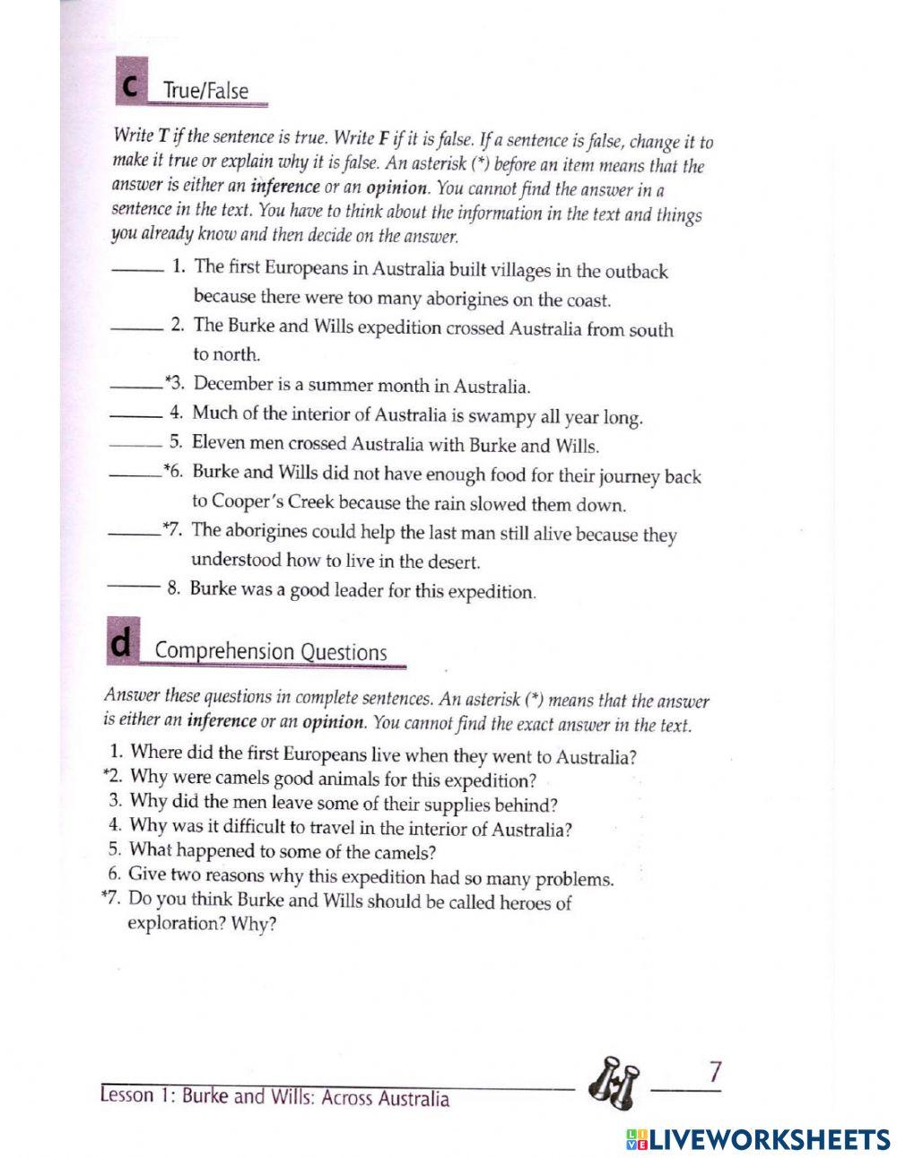 explorers online exercise for | Live Worksheets