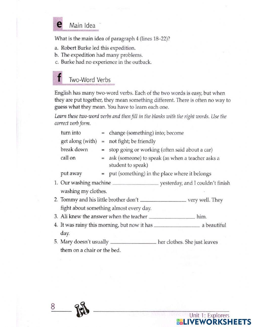 explorers online exercise for | Live Worksheets