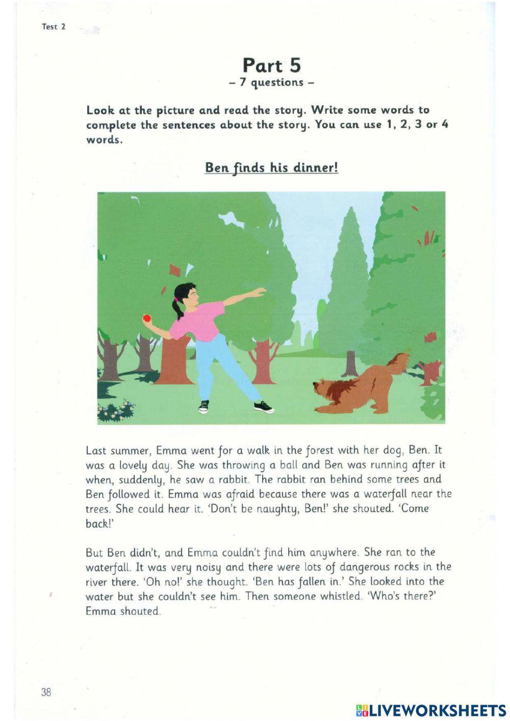 Reading comprehension online exercise for 6/7/8/9 | Live Worksheets