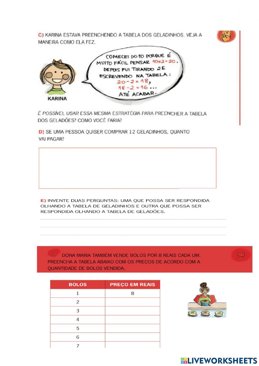 Caderno da rede matemática interactive worksheet | Live Worksheets