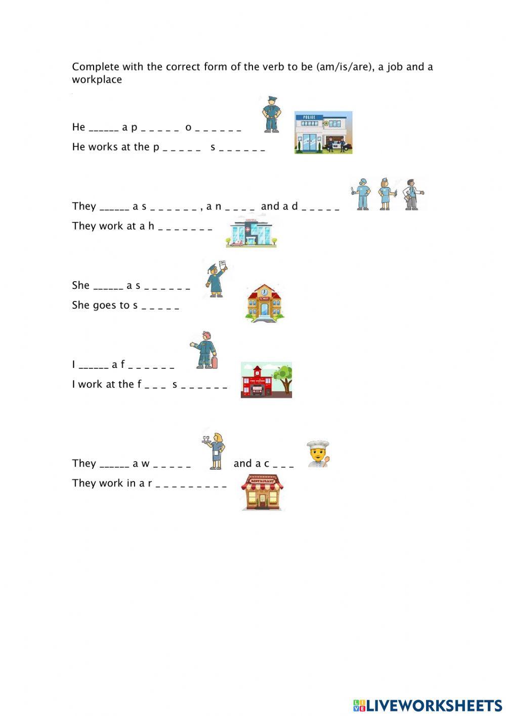 Jobs & Occupations online exercise | Live Worksheets