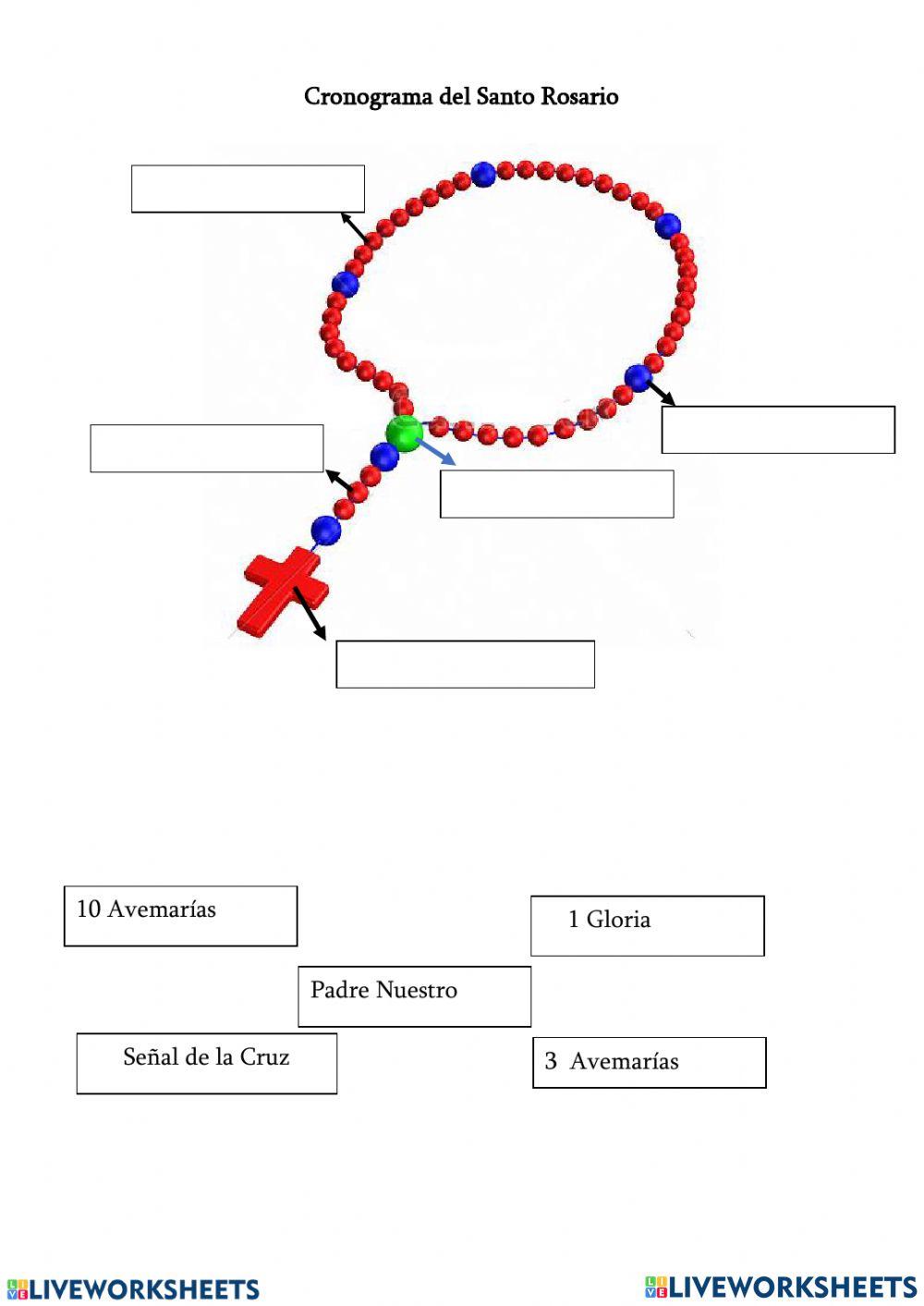 Cronograma Santo Rosario online exercise for | Live Worksheets