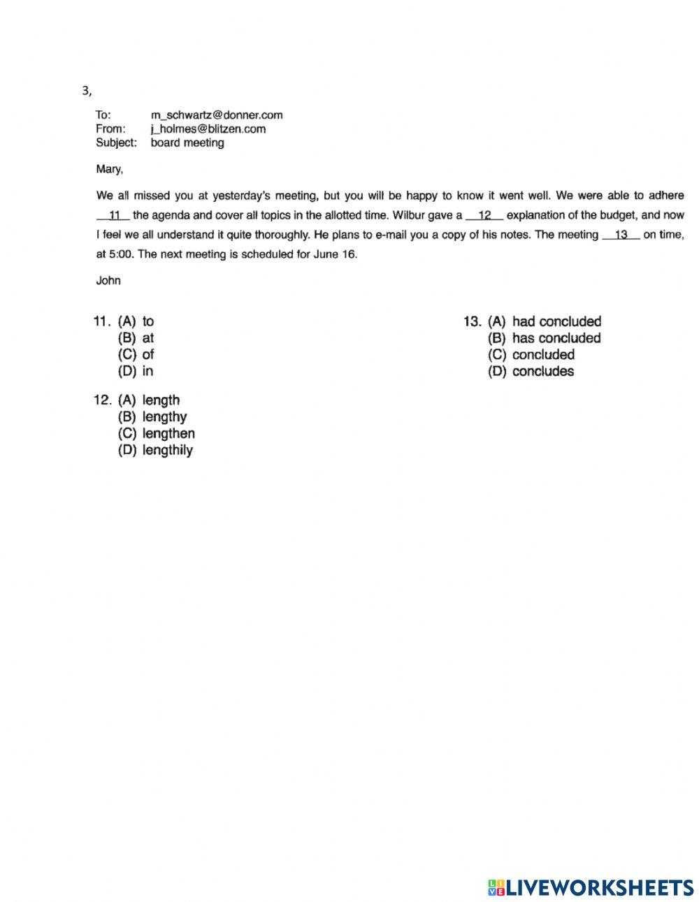 Word review 6 - 21-10 worksheet | Live Worksheets