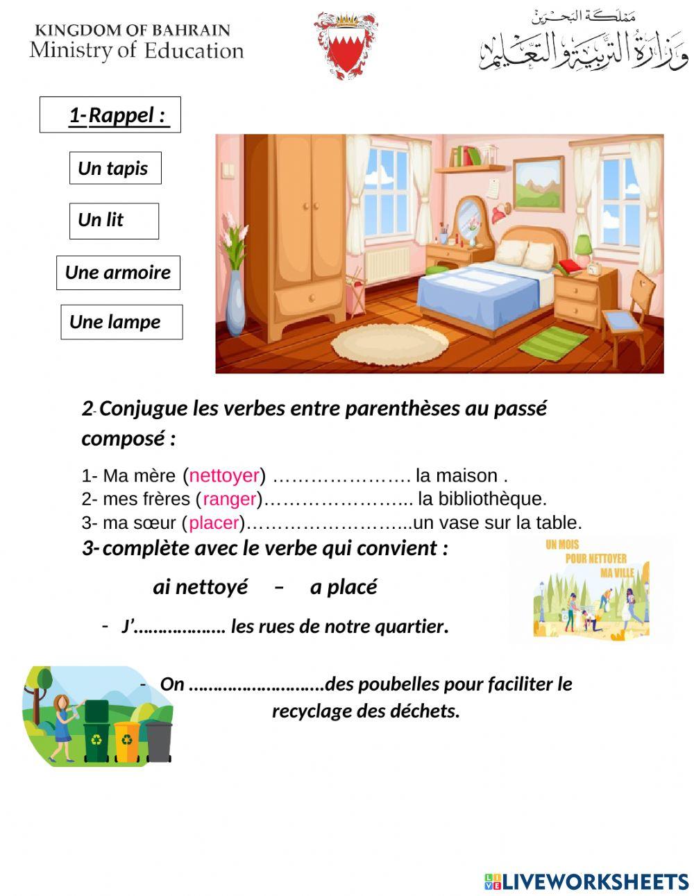 Le Passé Composé Online Exercise For Live Worksheets