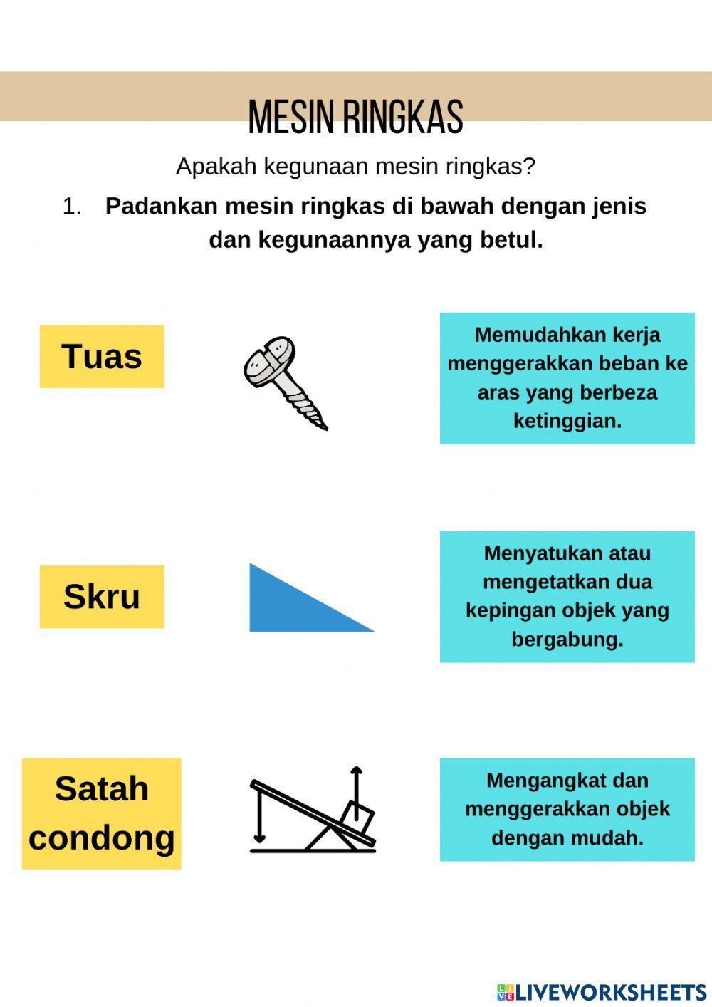 Mesin Ringkas online exercise for 6 | Live Worksheets