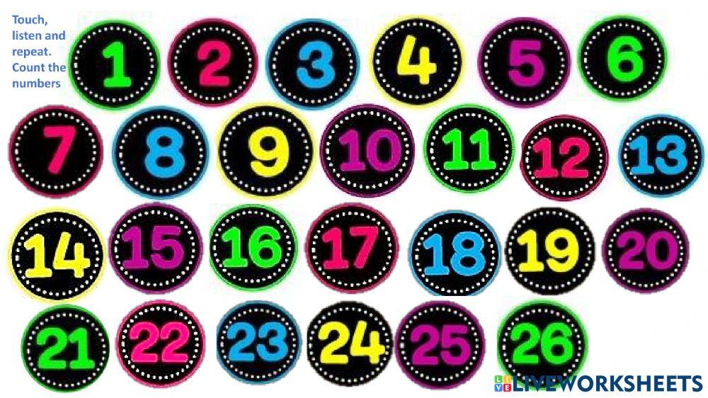 Number 27 worksheet | Live Worksheets