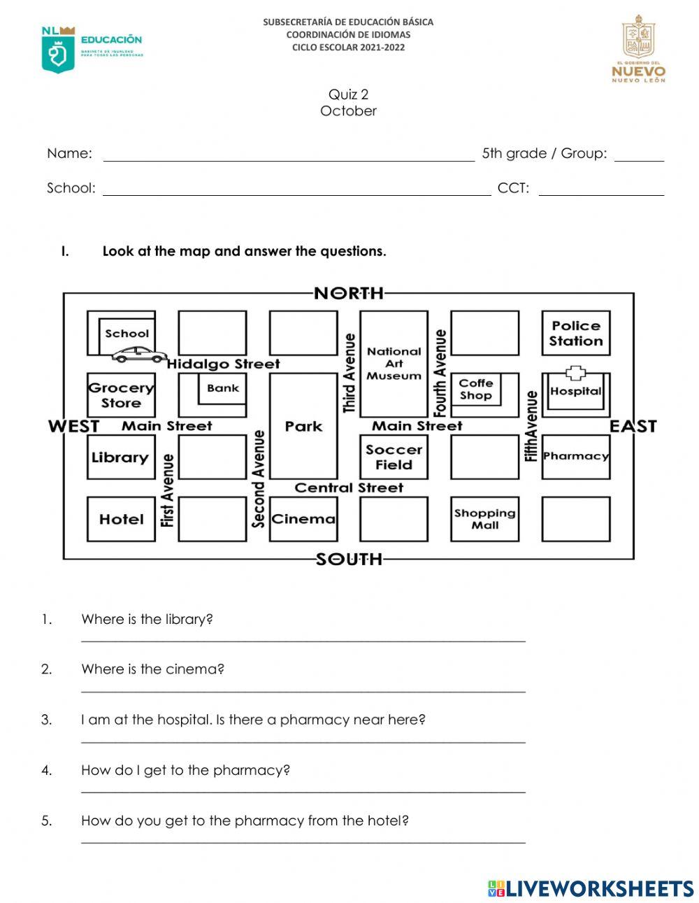 October exam 5th grade worksheet | Live Worksheets