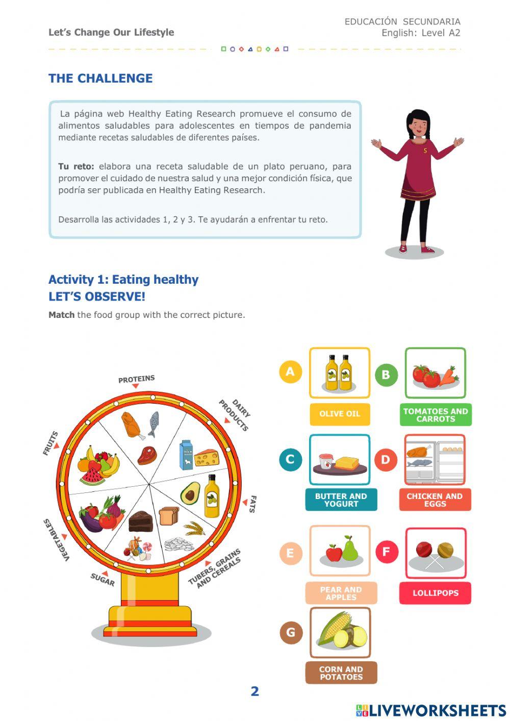 Let’s Change Our Lifestyle exercise for 7th term. 5th grade. | Live ...