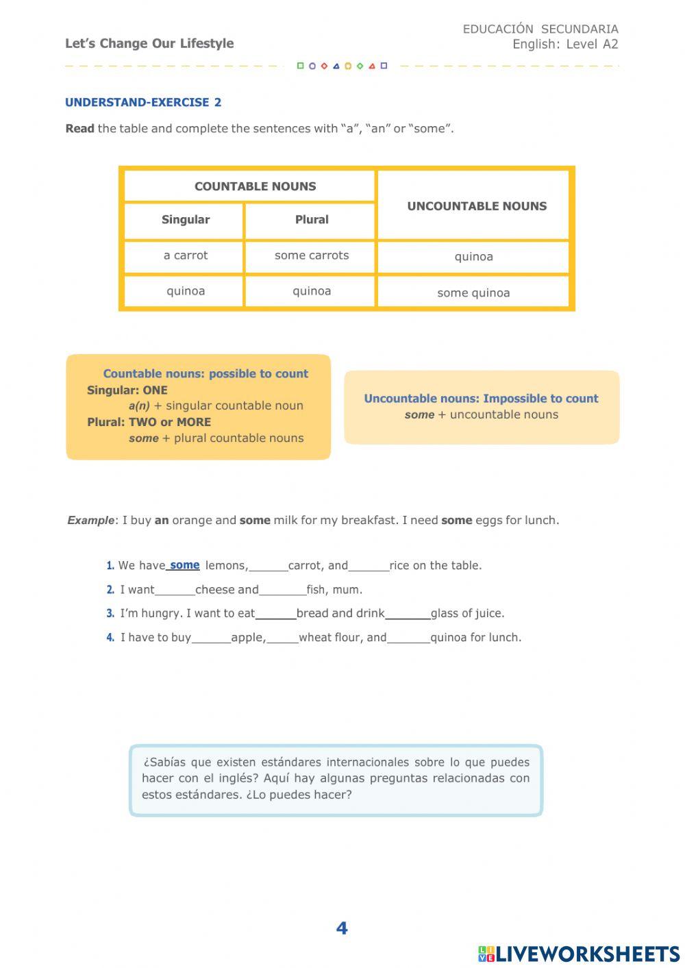 Let’s Change Our Lifestyle exercise for 7th term. 5th grade. | Live ...