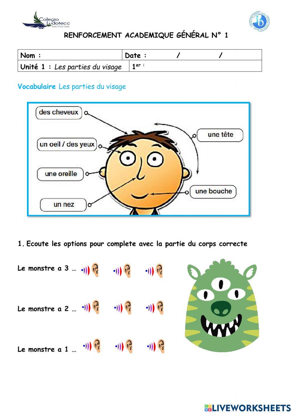 Fiche les parti… | Free Interactive Worksheets | 1545872