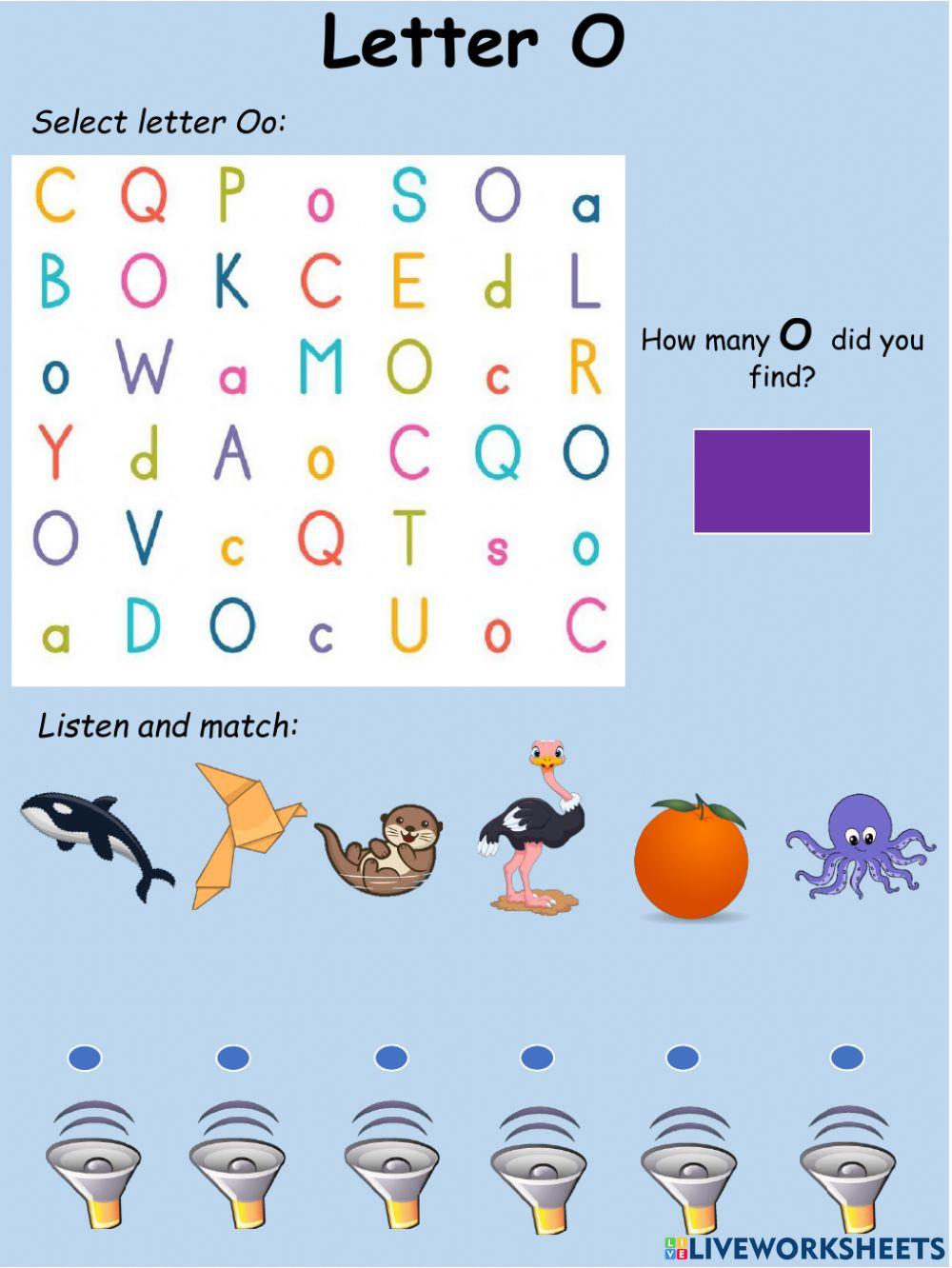 1550142 | Vowel O | TeacherACW | LiveWorksheets