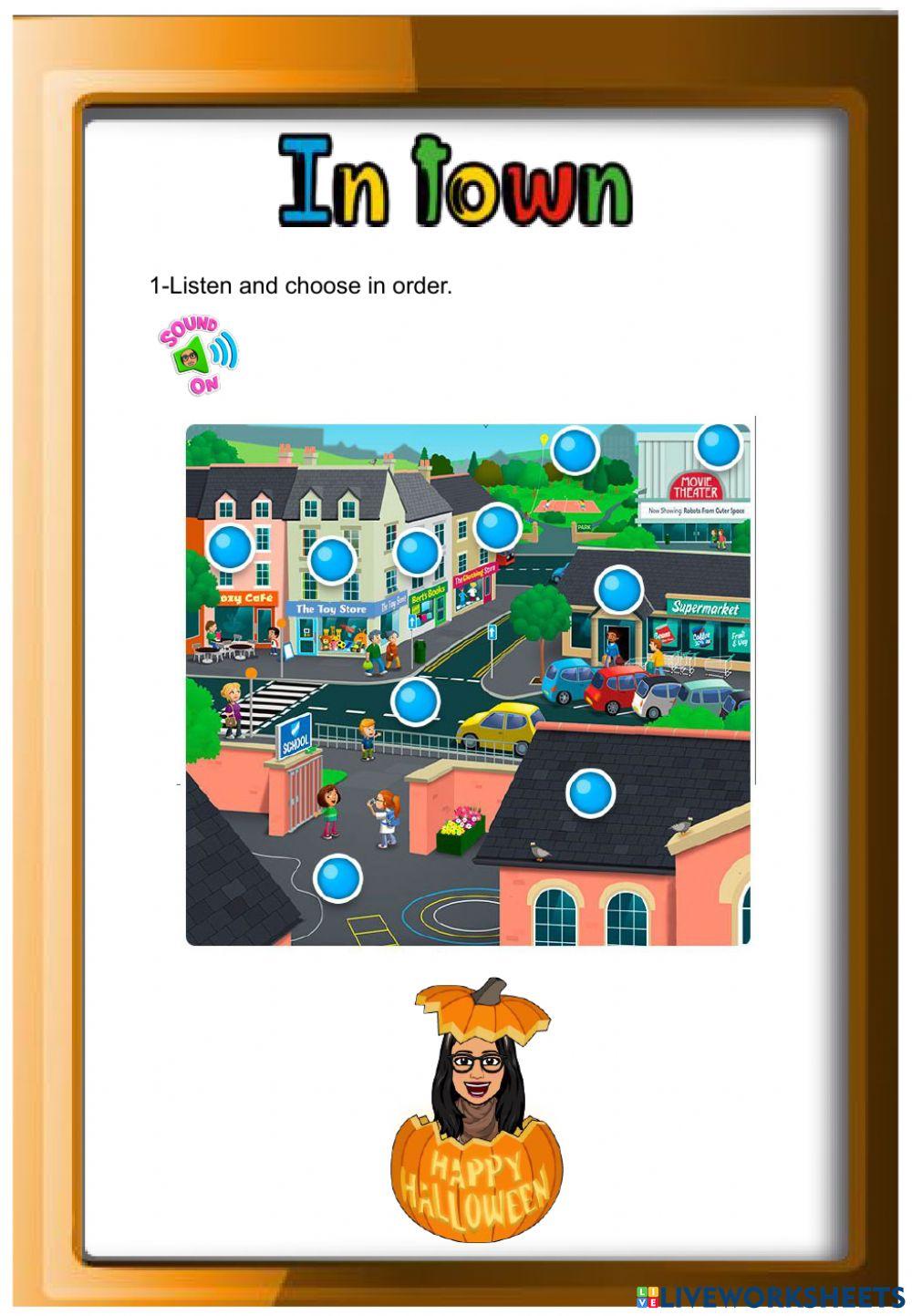 In town interactive exercise for segundo grado | Live Worksheets