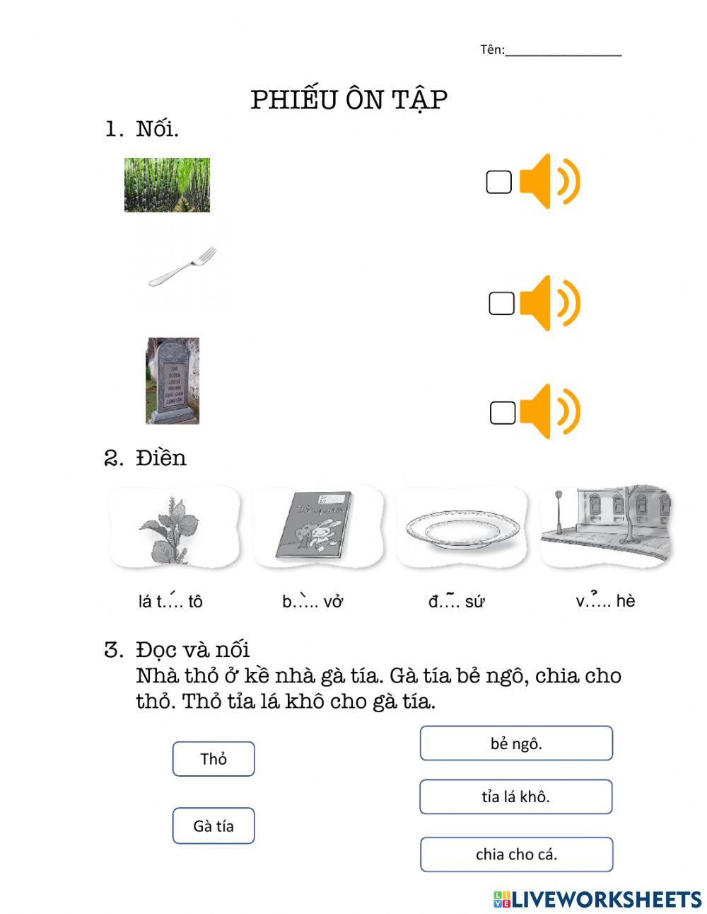 W8 Vietnamese worksheet | Live Worksheets
