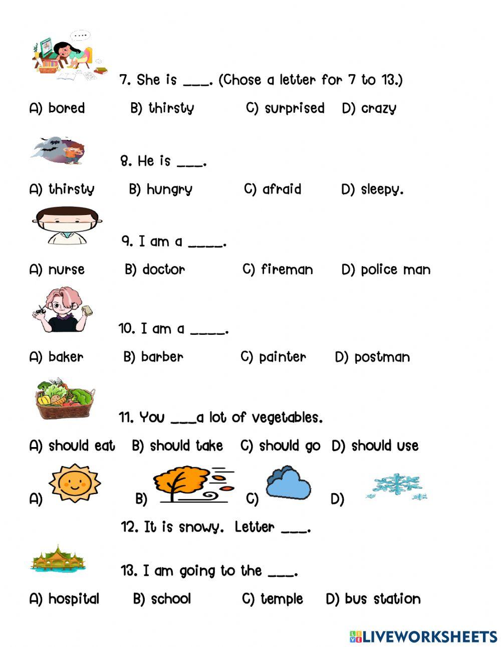 Final P4 worksheet | Live Worksheets