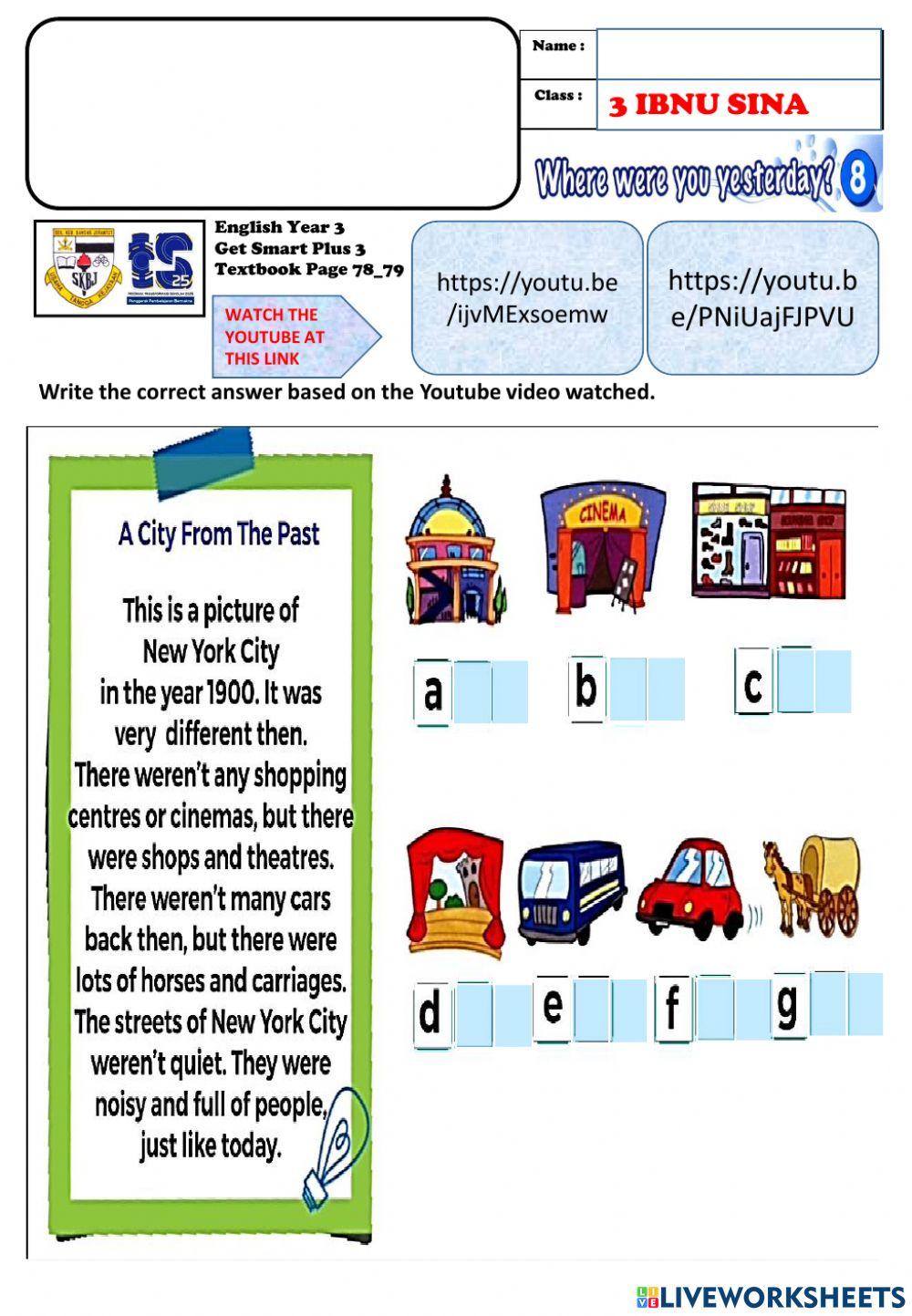 Live worksheet get smart plus 3 textbook page 78-79 worksheet | Live ...