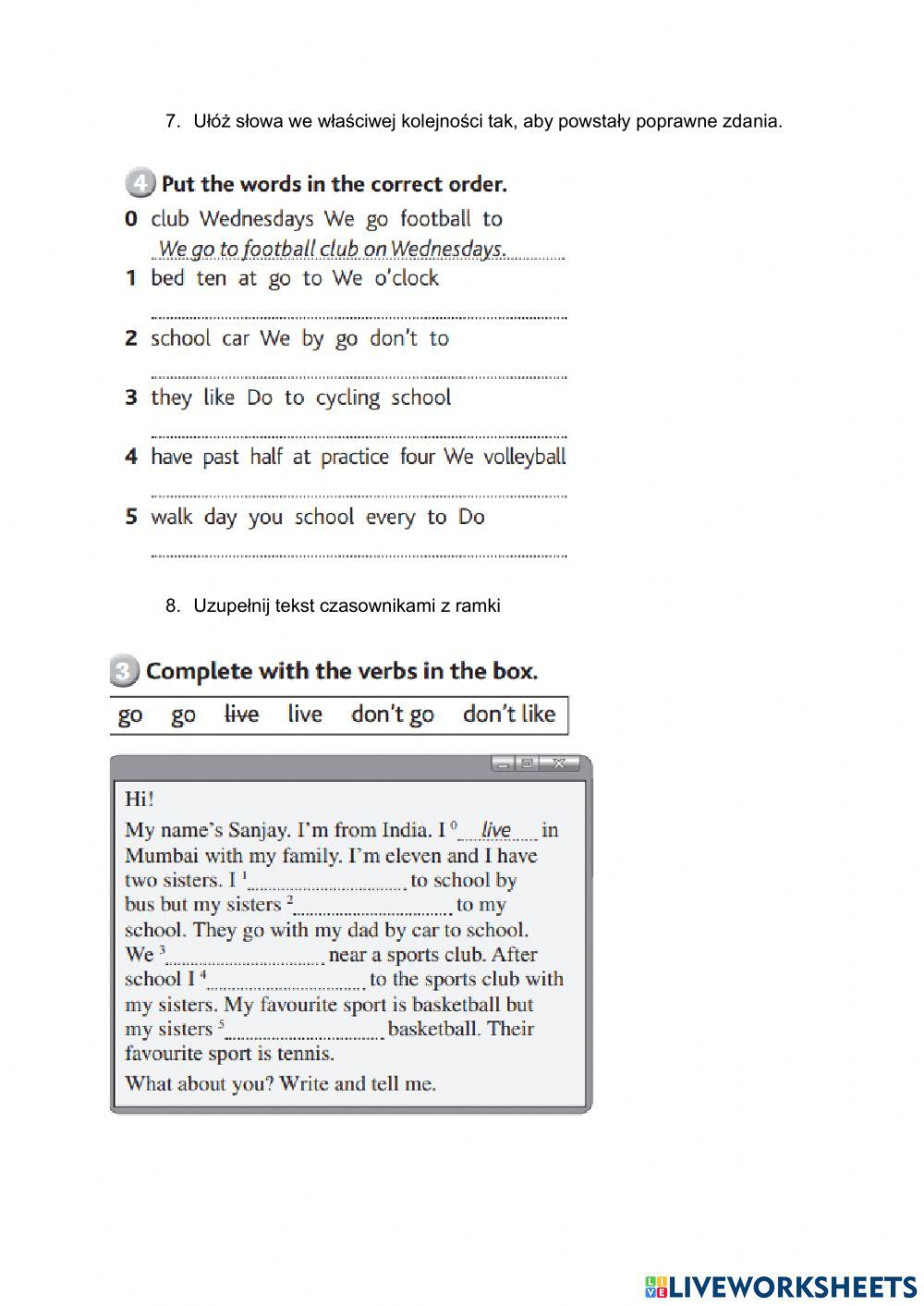 Today Starter -… | Free Interactive Worksheets | 1649240