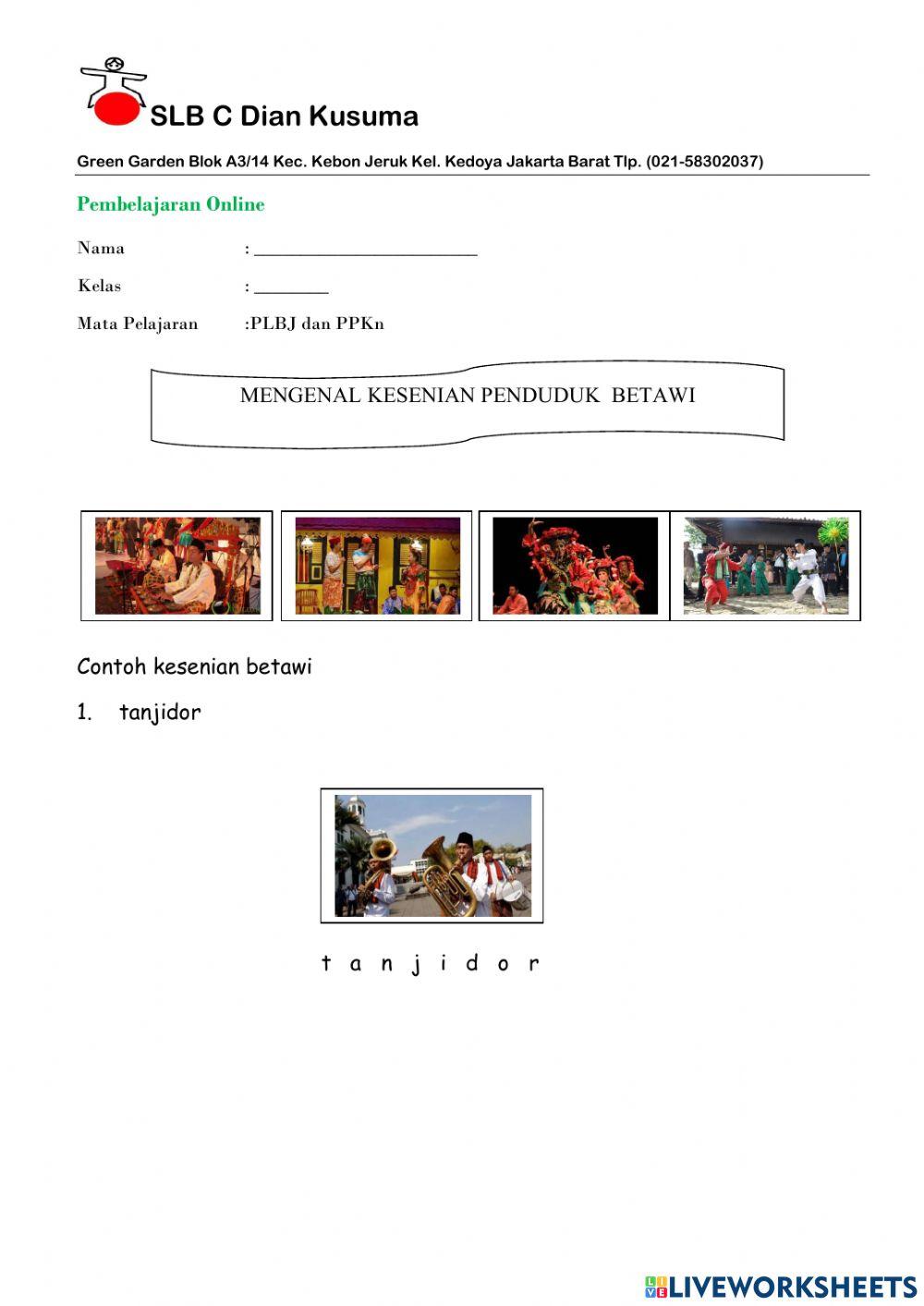 Tematik PLBJ & PPKn worksheet | Live Worksheets
