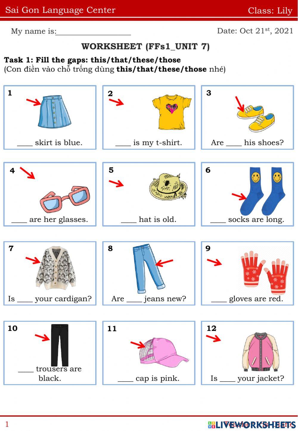 Homework-class Lily (Oct 21st) worksheet | Live Worksheets