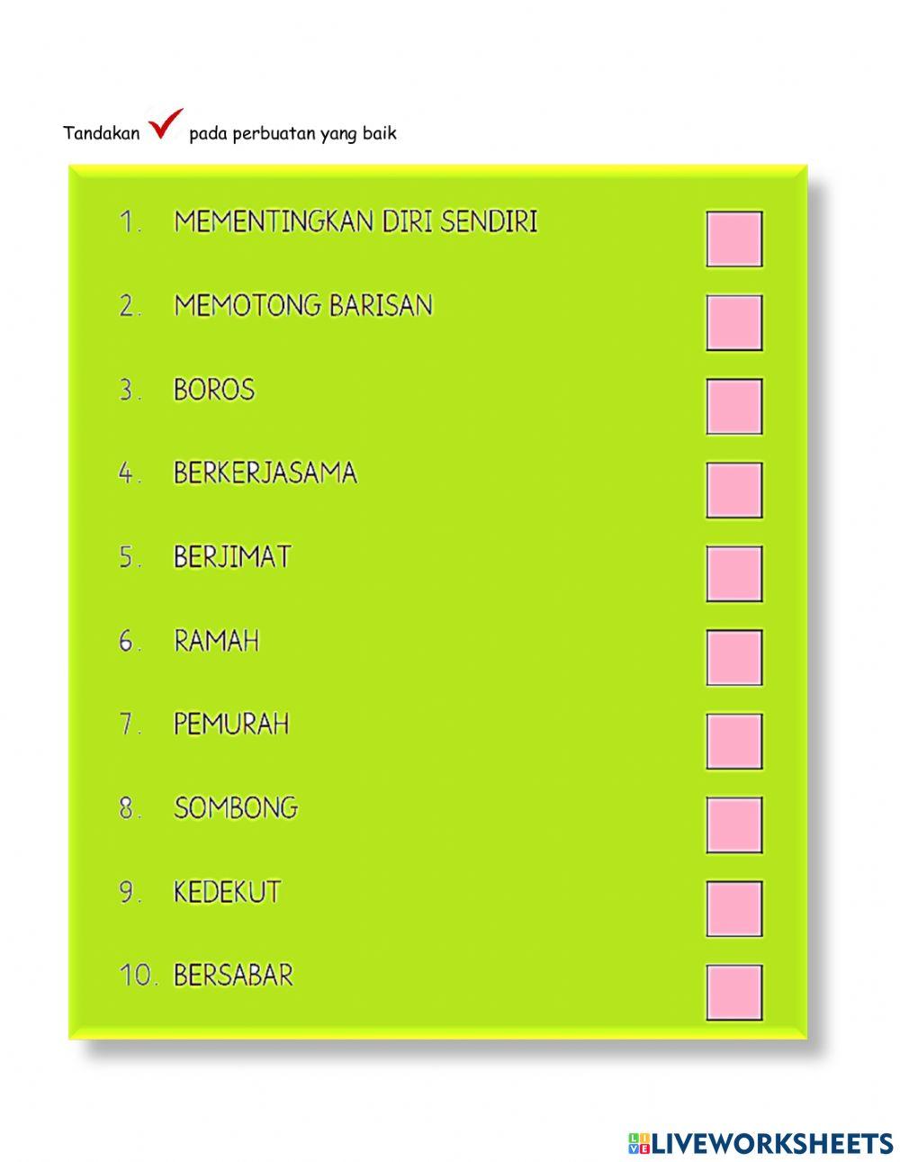 Toleransi online pdf worksheet | Live Worksheets