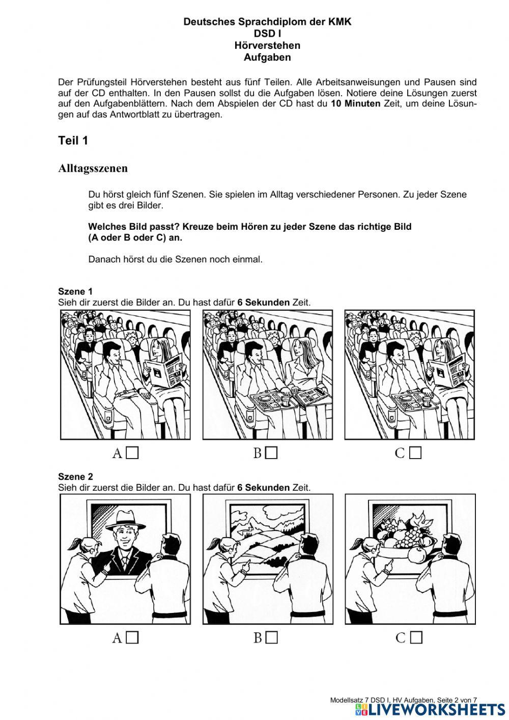 DSD 1 HV Nr.7 | Free Interactive Worksheets | 1553199