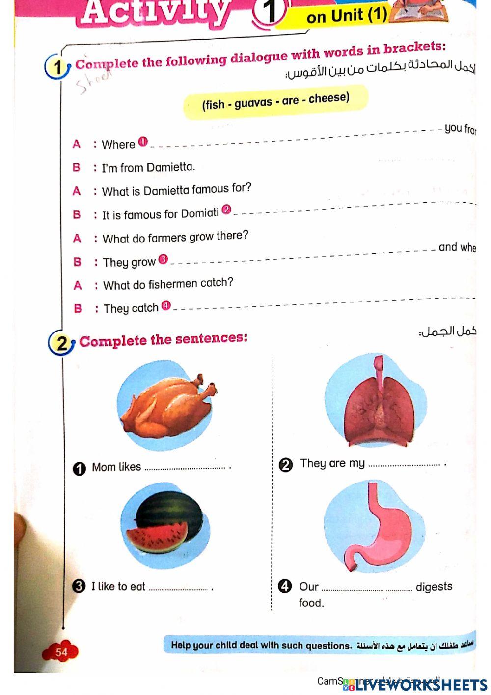 Pg 54 worksheet | Live Worksheets