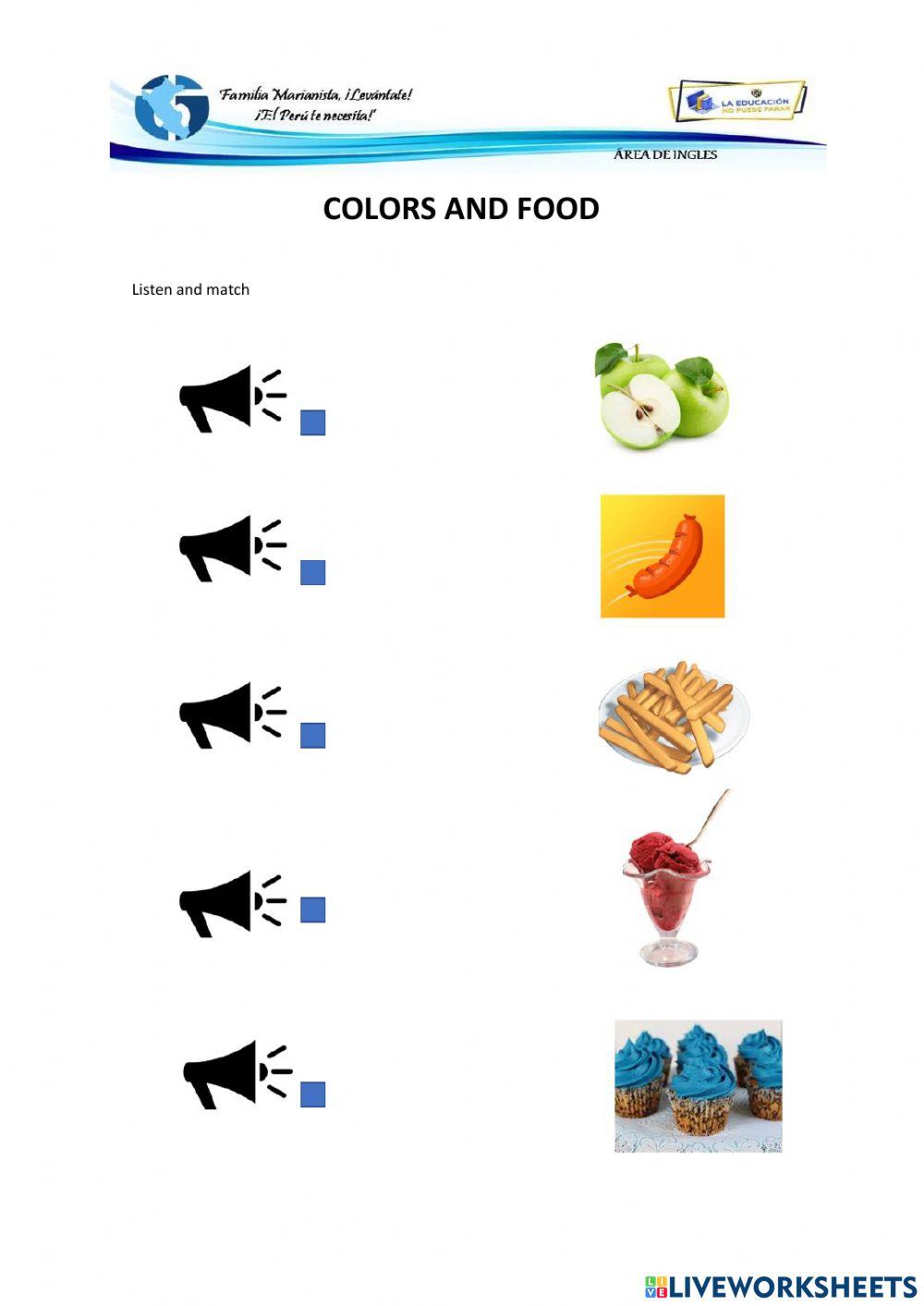 Food And Colors Exercise Live Worksheets food-and-colors-exercise-live-worksheets