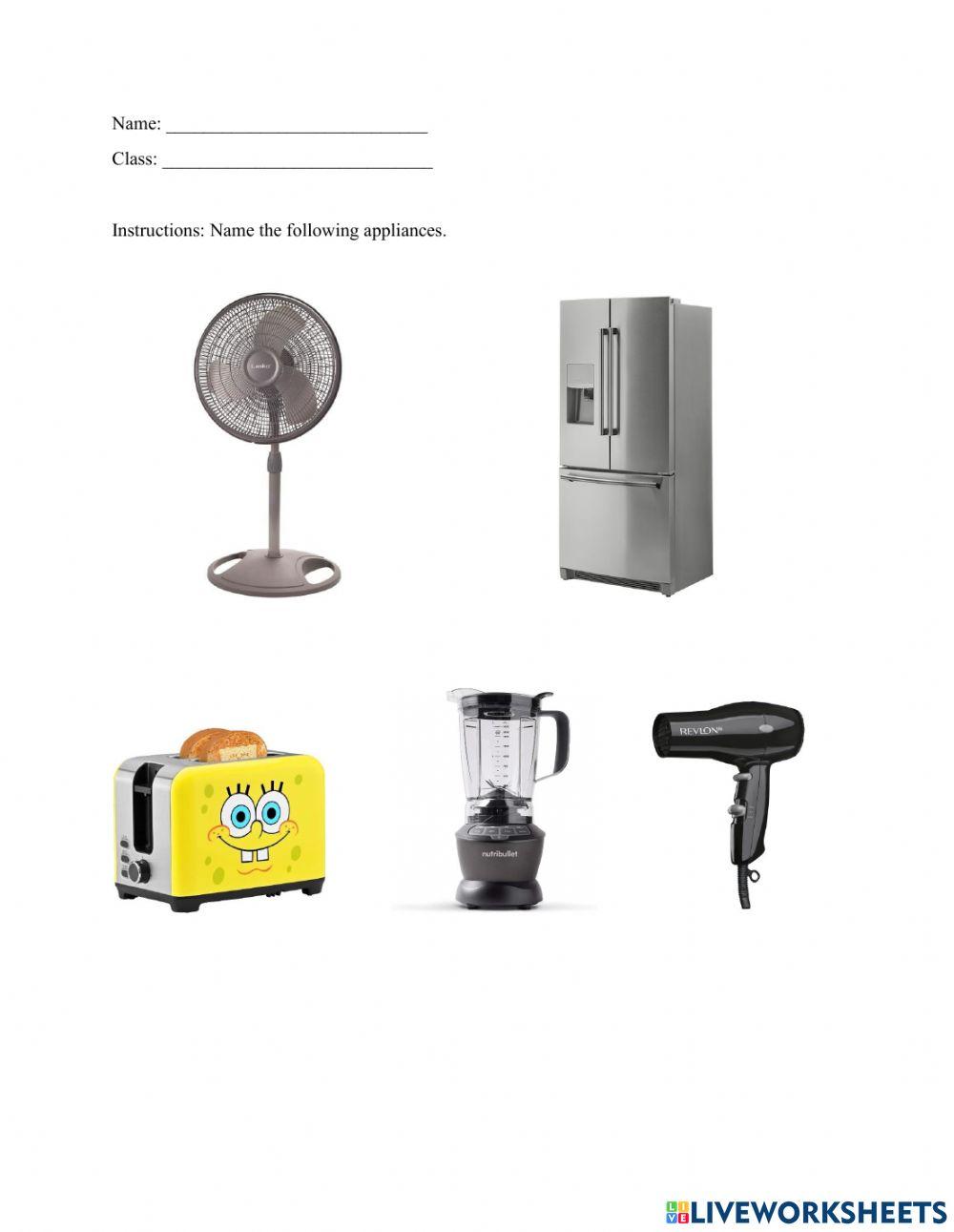 Electrical Appliances online exercise for | Live Worksheets