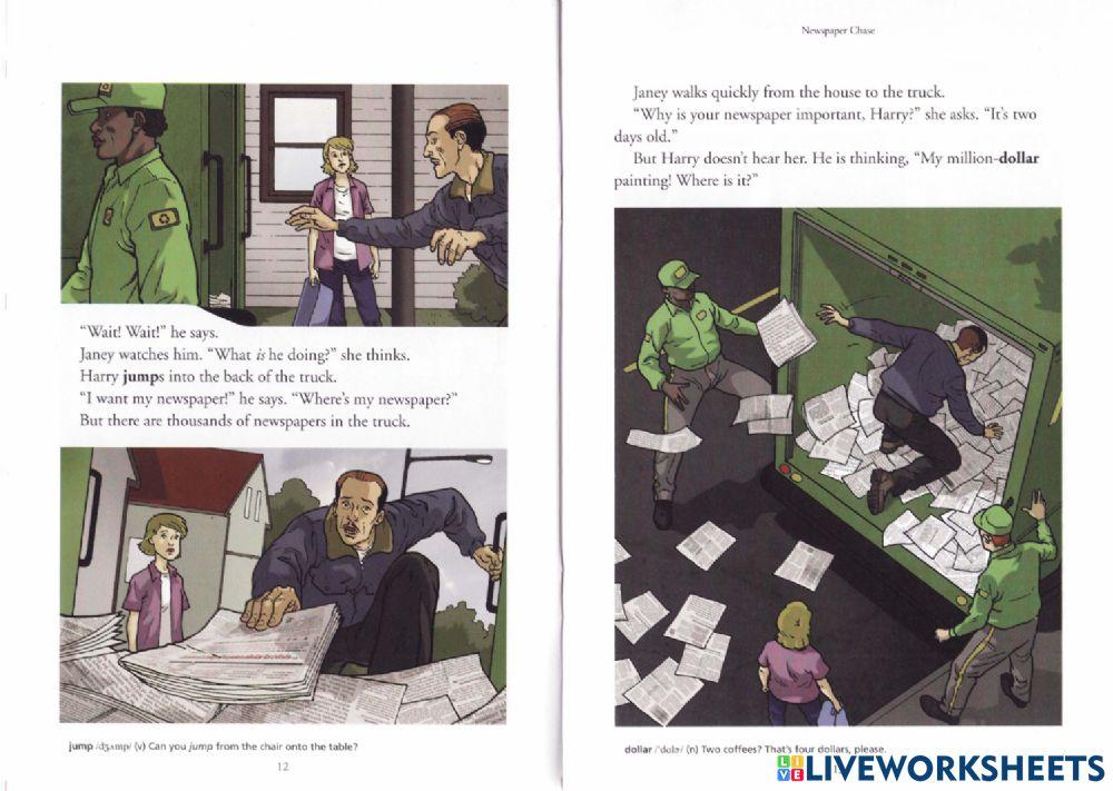 Newspaper chase | Free Interactive Worksheets | 6752445