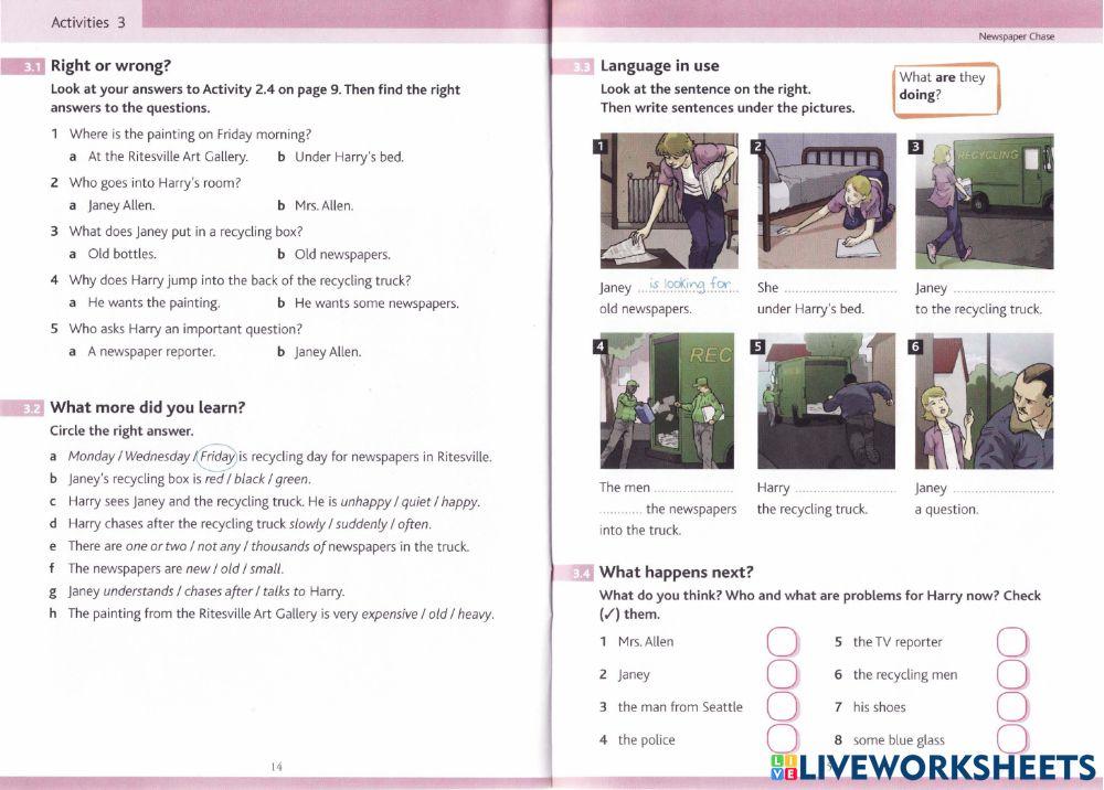 Newspaper chase | Free Interactive Worksheets | 6752445