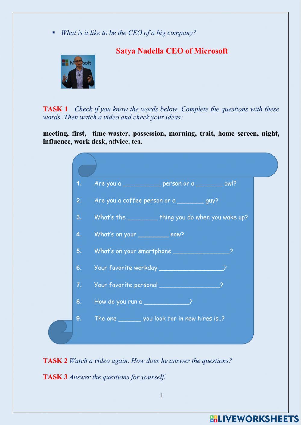 Trial class PRO… | Free Interactive Worksheets | 1553793