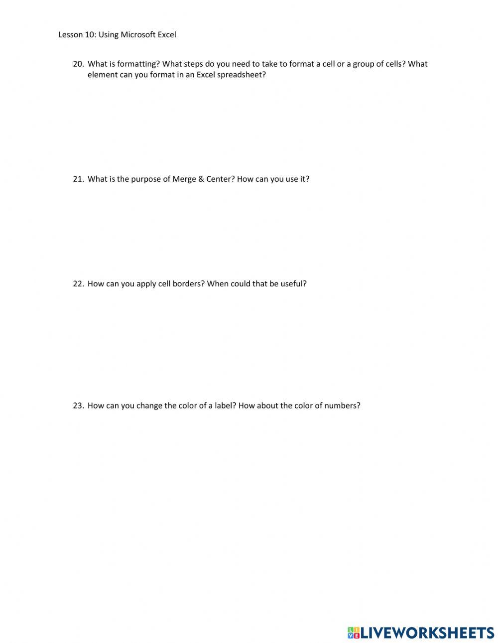 Excel Part 3 1553865 Thymiann Live Worksheets