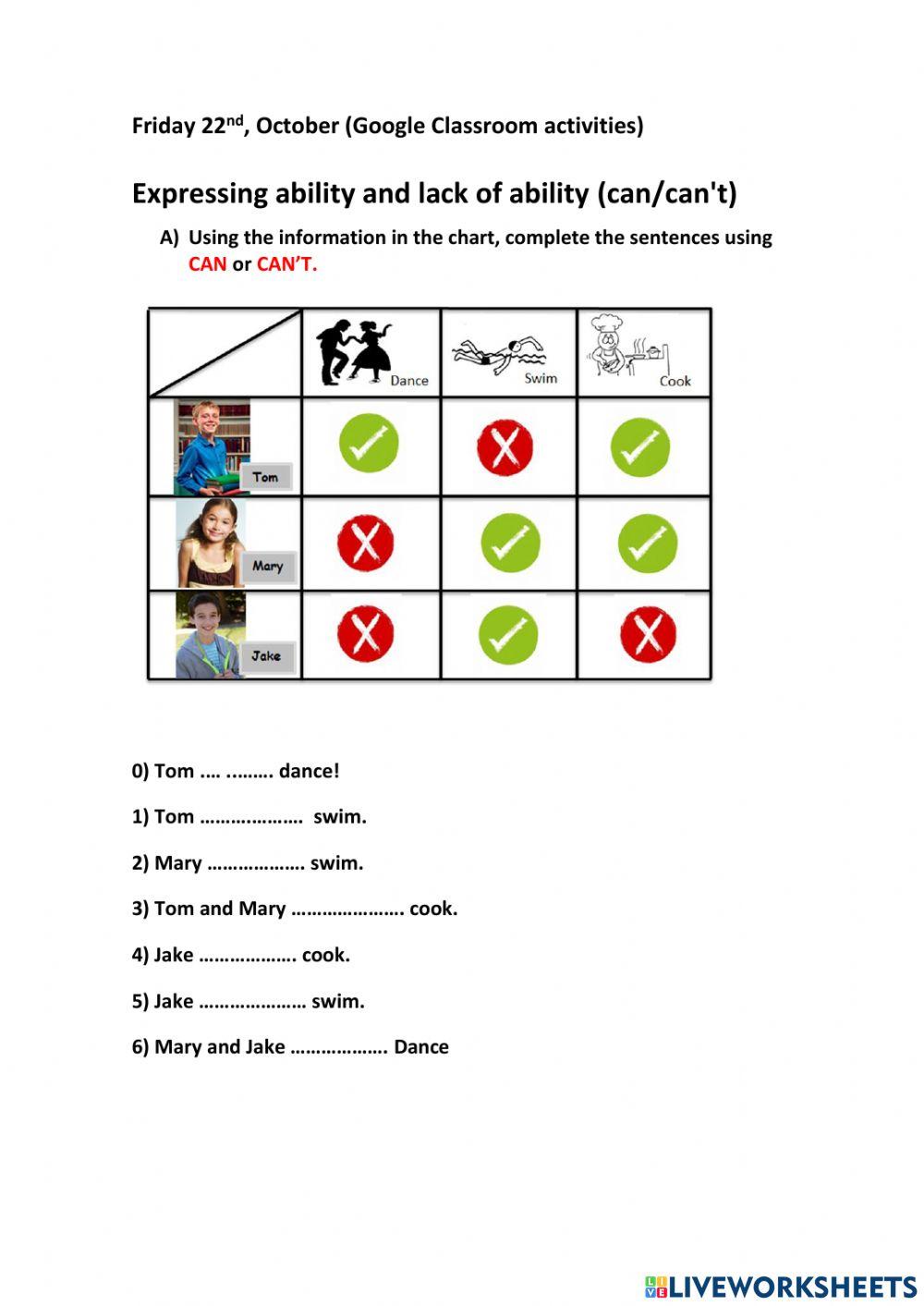 Classroom activ… | Free Interactive Worksheets | 6752545