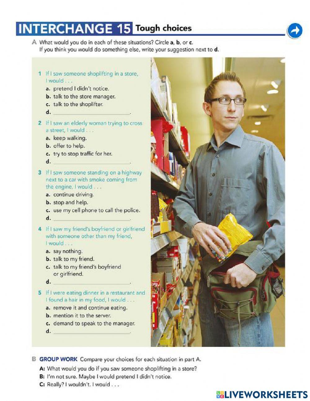 Interchange 15 worksheet | Live Worksheets