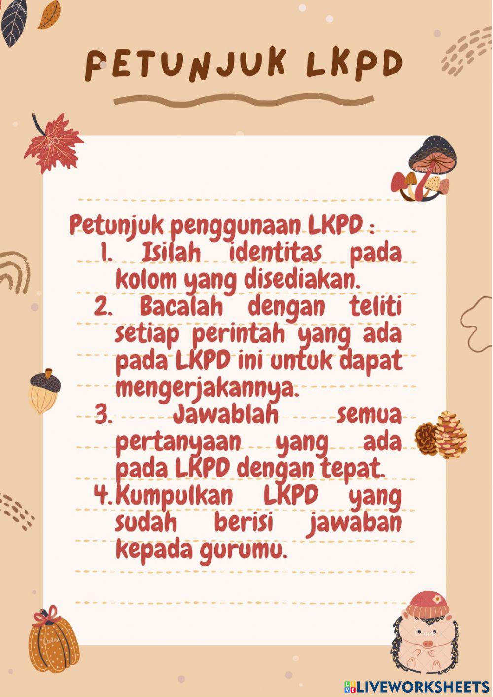 LKPD Kelas 6 Semester 1: Tema 6 Subtema 1 Pembelajaran 2 worksheet ...