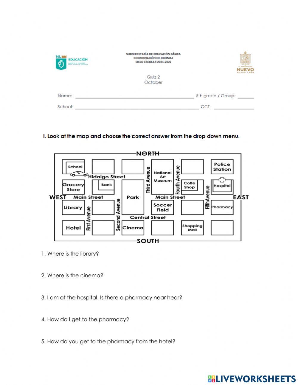5th grade october quiz online pdf worksheet | Live Worksheets