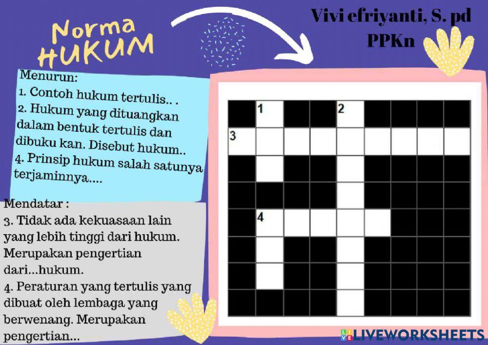 TTS KELAS 7 NORMA HUKUM online exercise for | Live Worksheets
