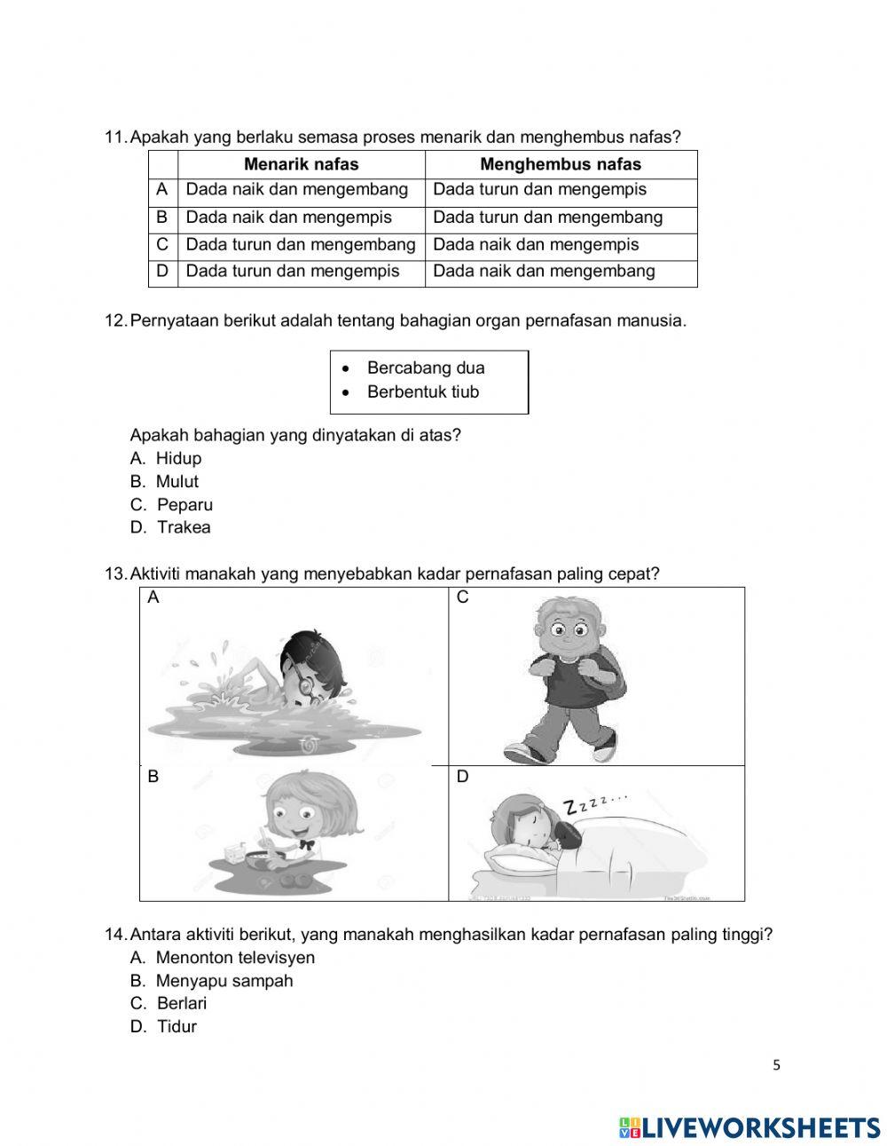 Soalan Tahun 4 worksheet | Live Worksheets