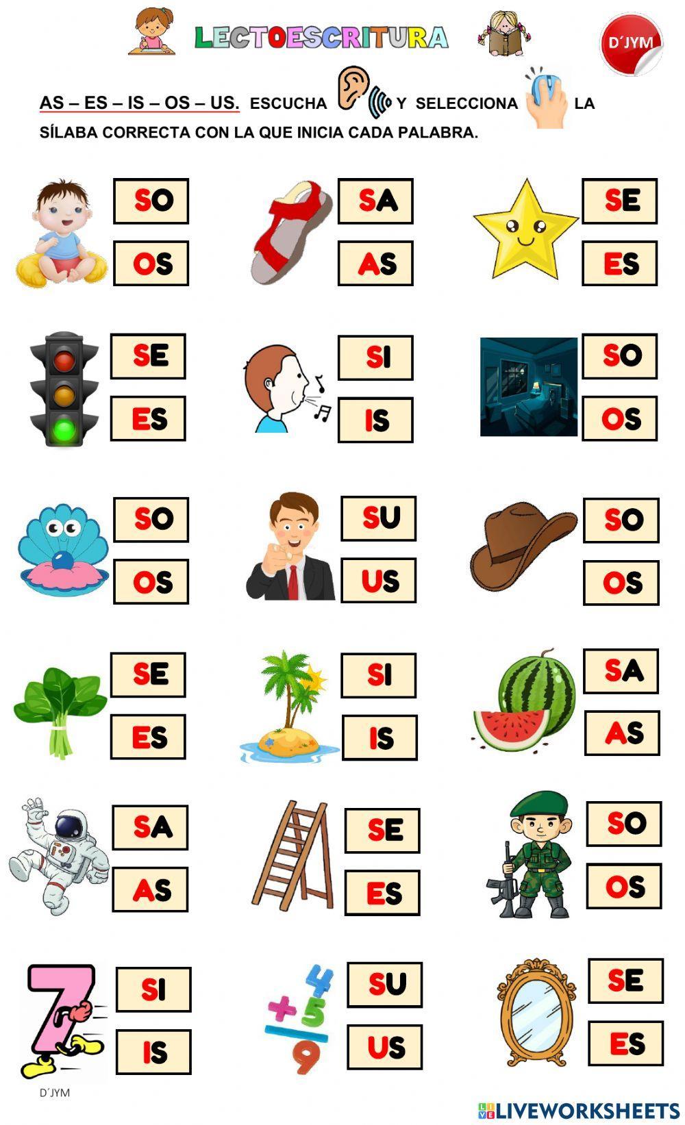 Silabas Inversas Interactive Worksheet For Primero | Porn Sex Picture