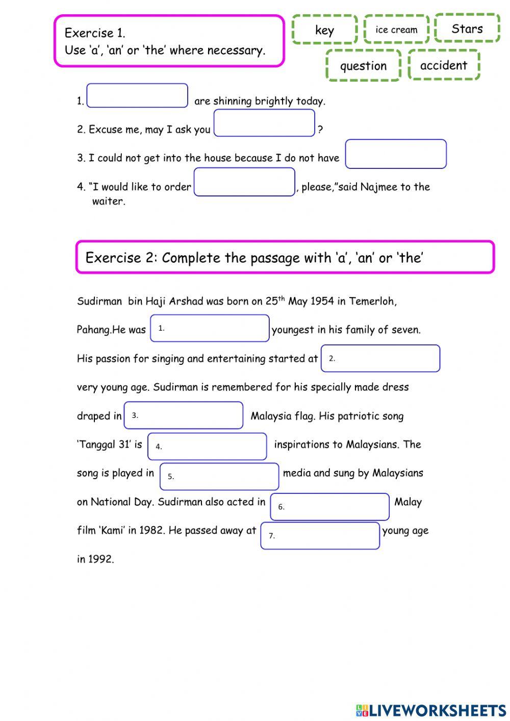 English year 6 page 120 GRAMMAR worksheet | Live Worksheets