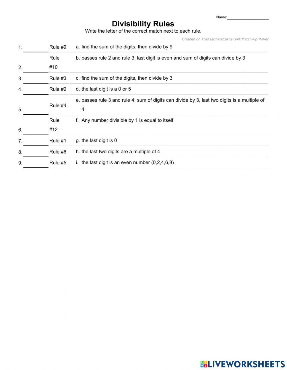 Divisibility Rules Online Activity For 5 Live Worksheets divisibility-rules-online-activity-for-5-live-worksheets