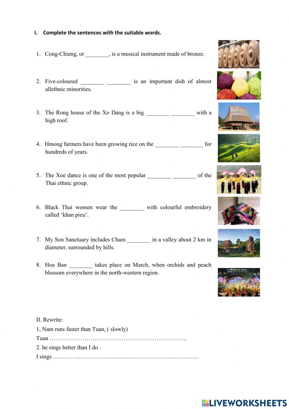 Test online exercise for grade 8 | Live Worksheets