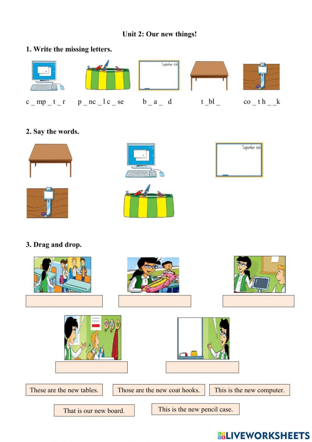 Our new things 2221 | Trần Thị Hằng | Live Worksheets