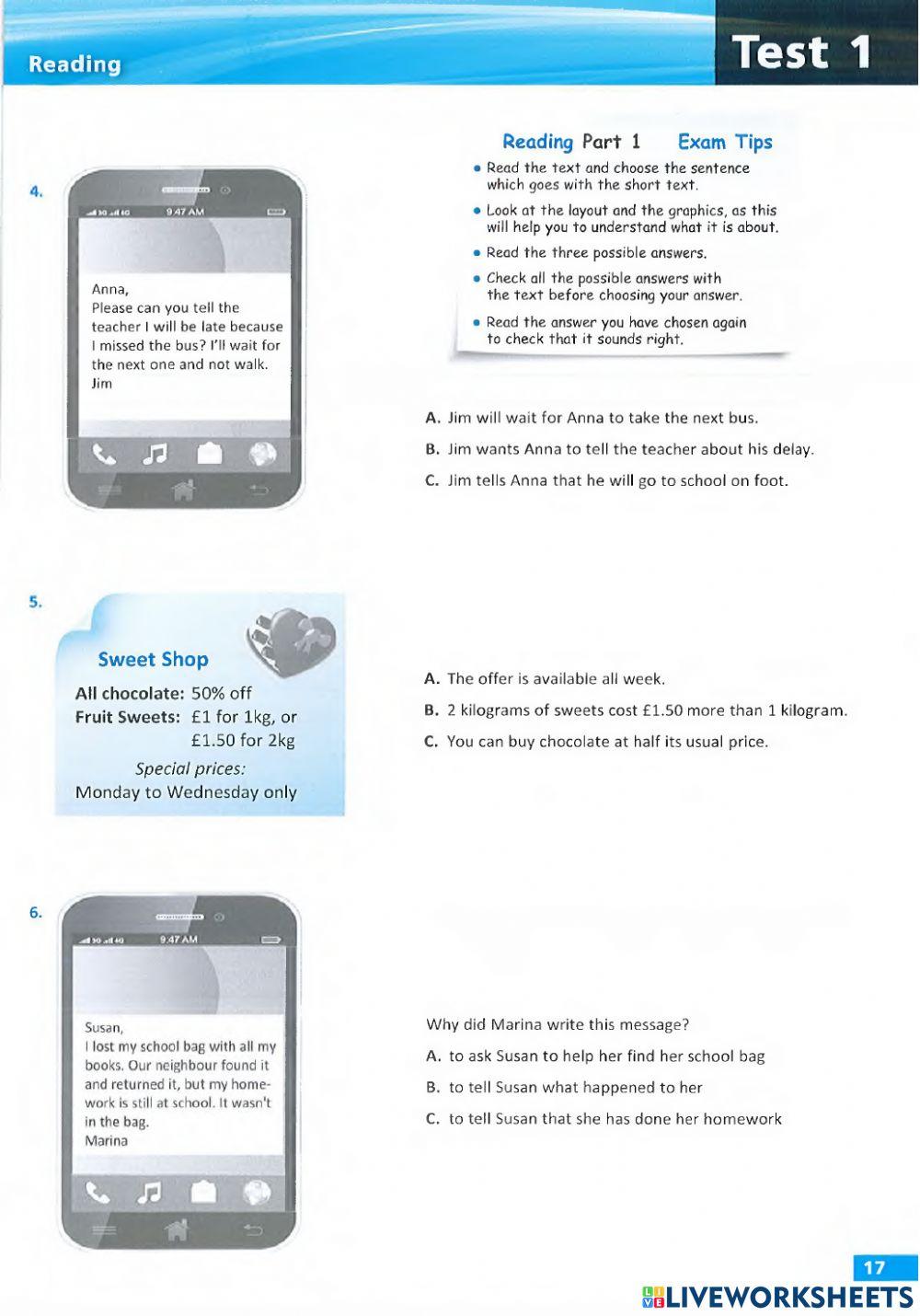 L4-Weekly Quiz 1 worksheet | Live Worksheets