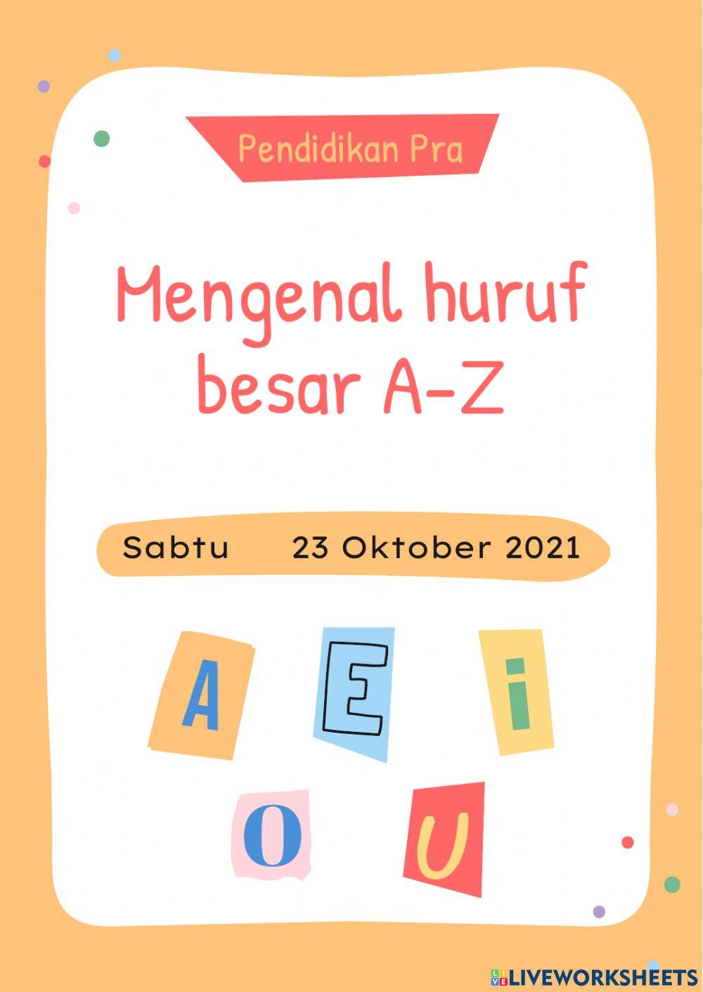 Mengenal huruf besar worksheet for Pra | Live Worksheets
