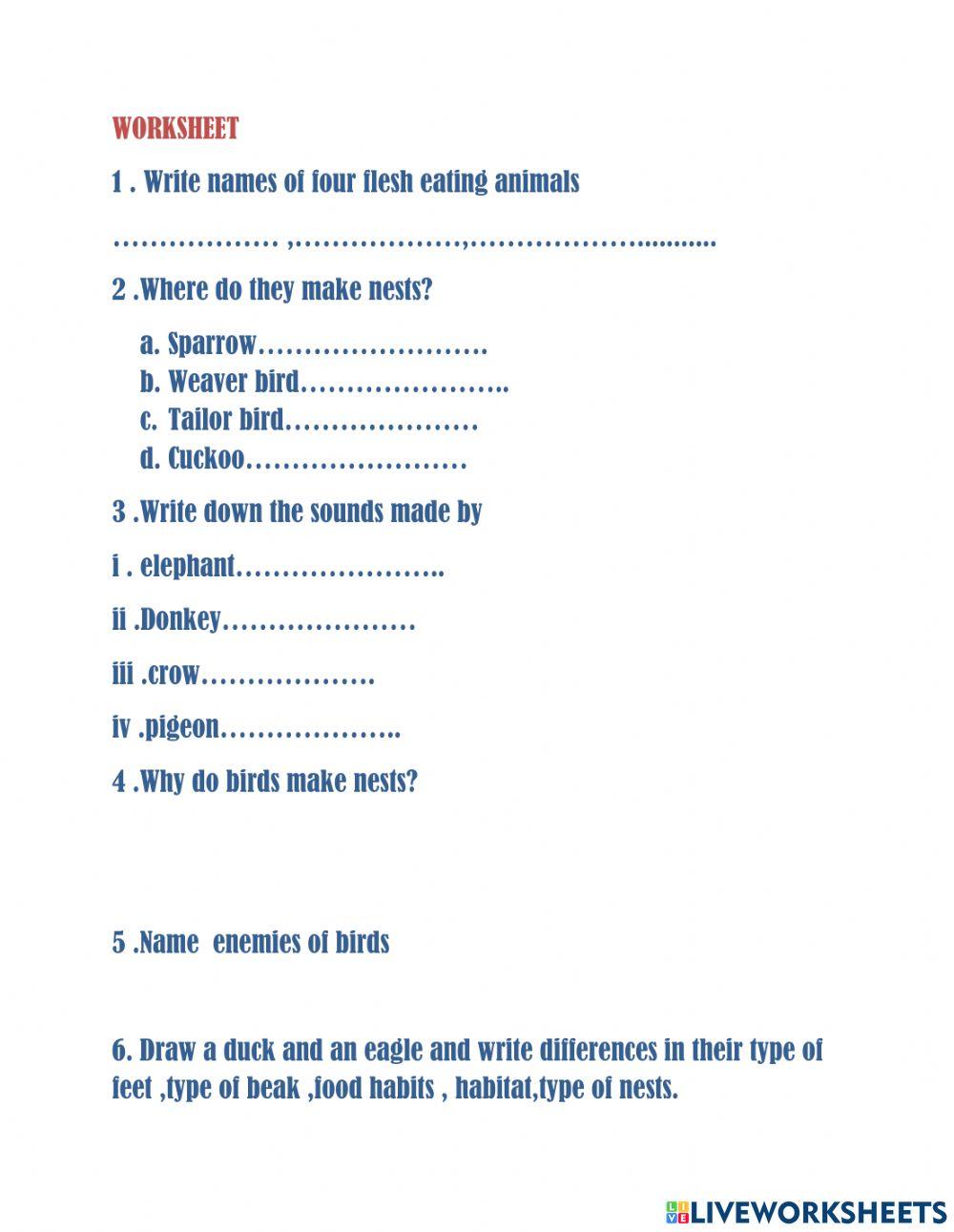 Worksheet online exercise for 3 | Live Worksheets