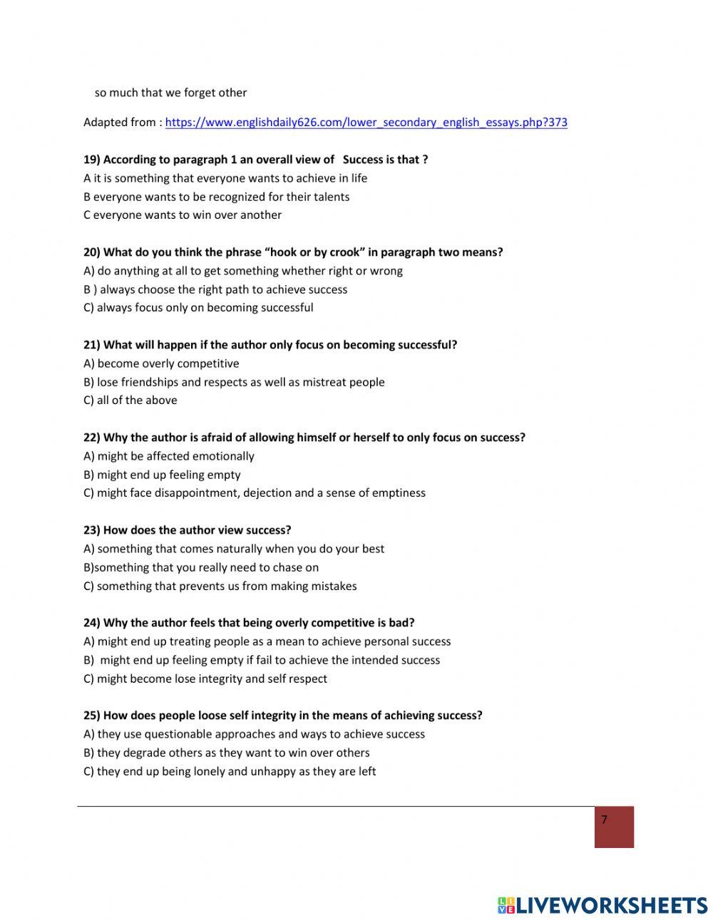 FORM 4 DIAGNOSTIC TEST 2 2021 online exercise for | Live Worksheets