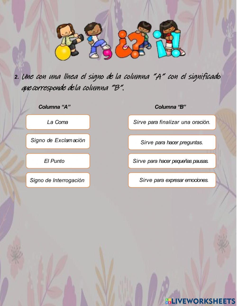 ¡Cuidado con ese signo! worksheet | Live Worksheets