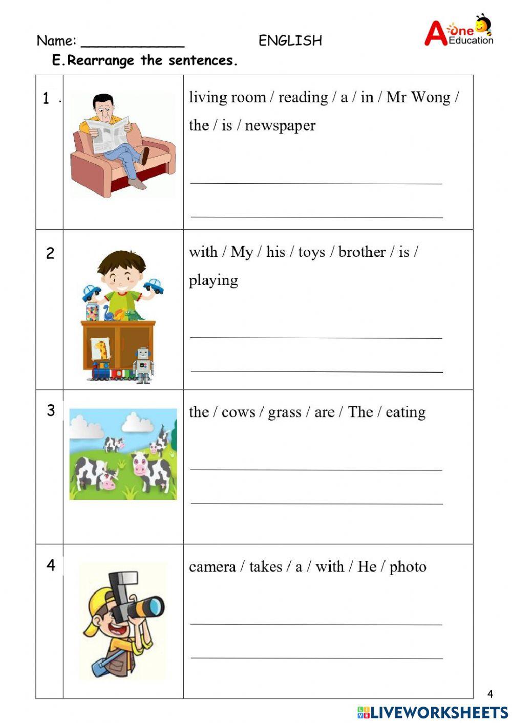 3A & 3B ENG Nov… | Free Interactive Worksheets | 1558263