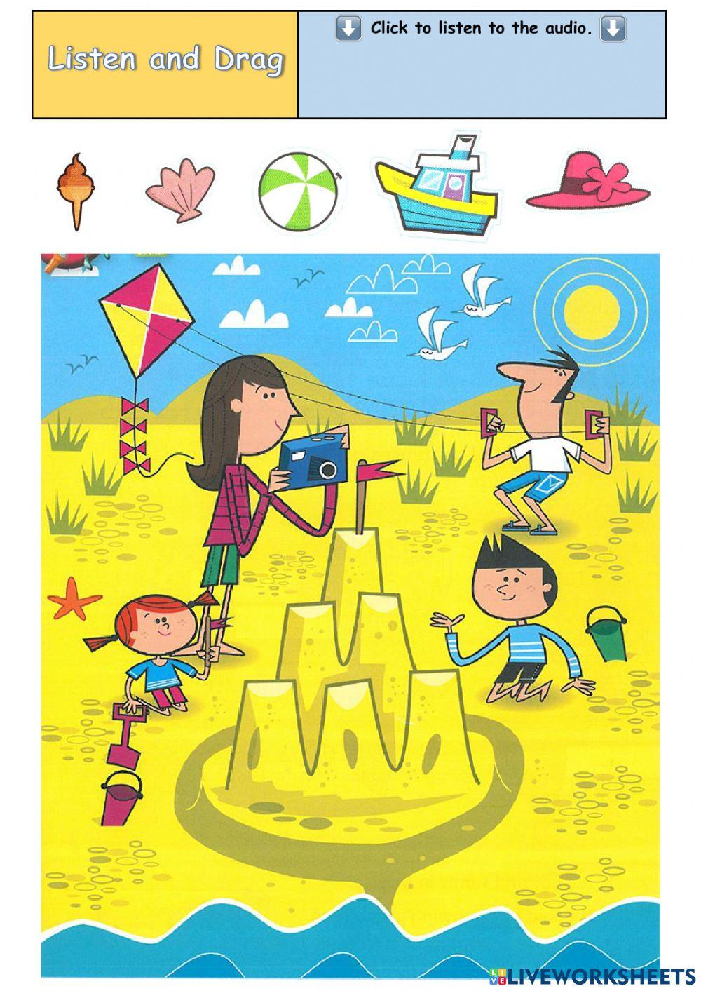 Listen & Drag worksheet | Live Worksheets