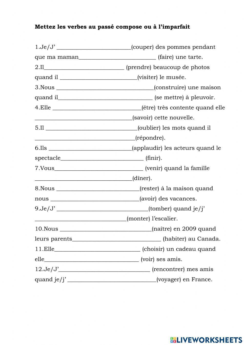 Avoir Passe Compose Imparfait Sale Factory
